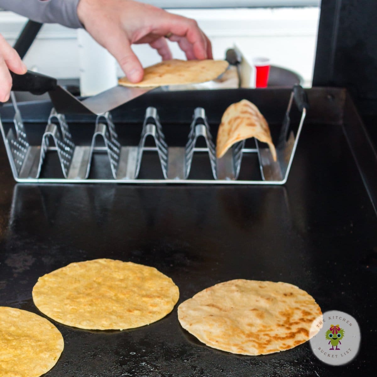 Taco Shells on the Blackstone - The Kitchen Bucket List