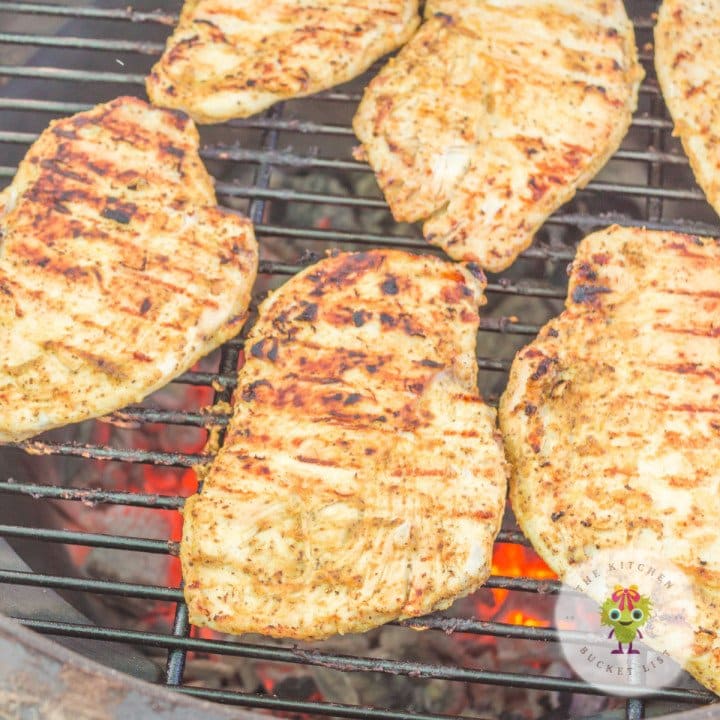 Thin cut chicken breast on the BBQ - The Kitchen Bucket List