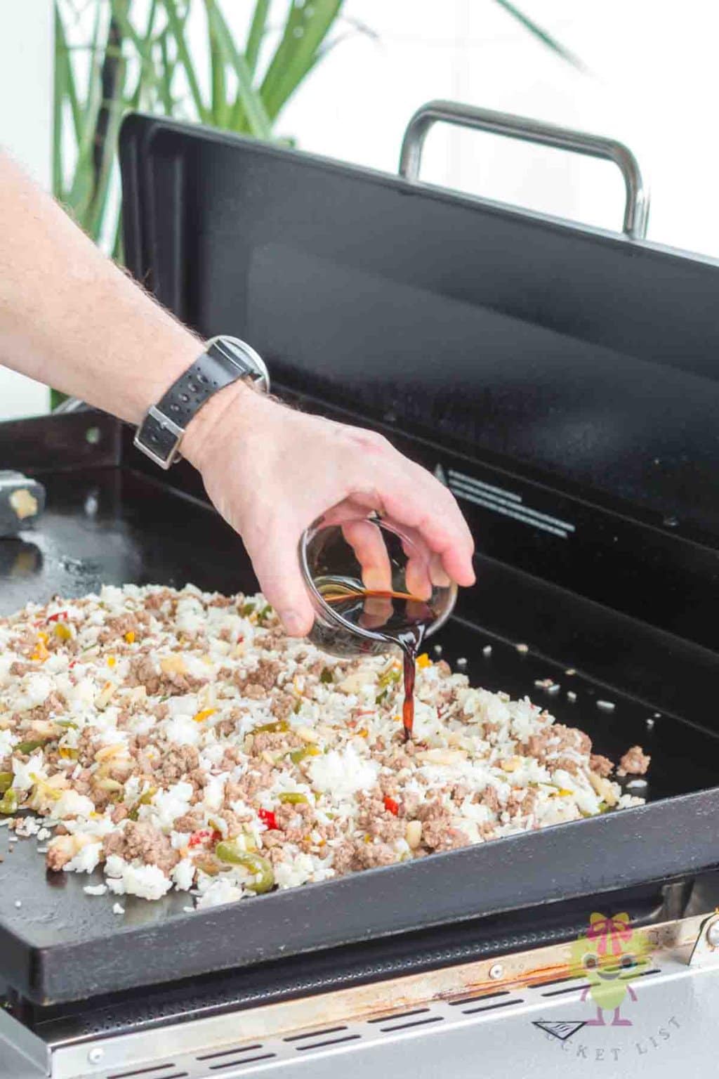 Griddle fried rice - The Kitchen Bucket List