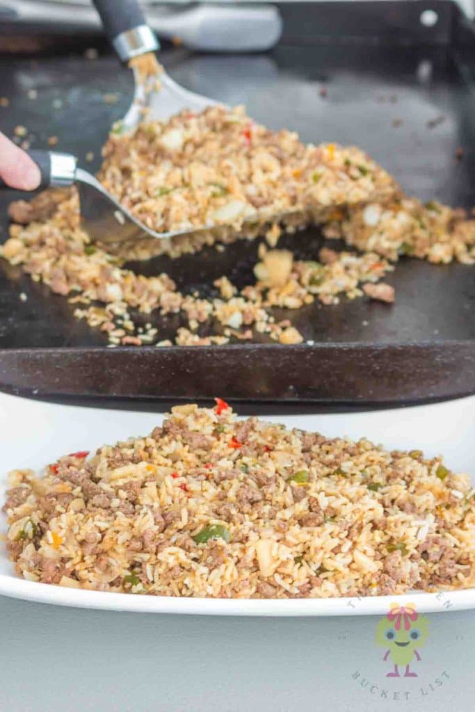 Griddle fried rice - The Kitchen Bucket List
