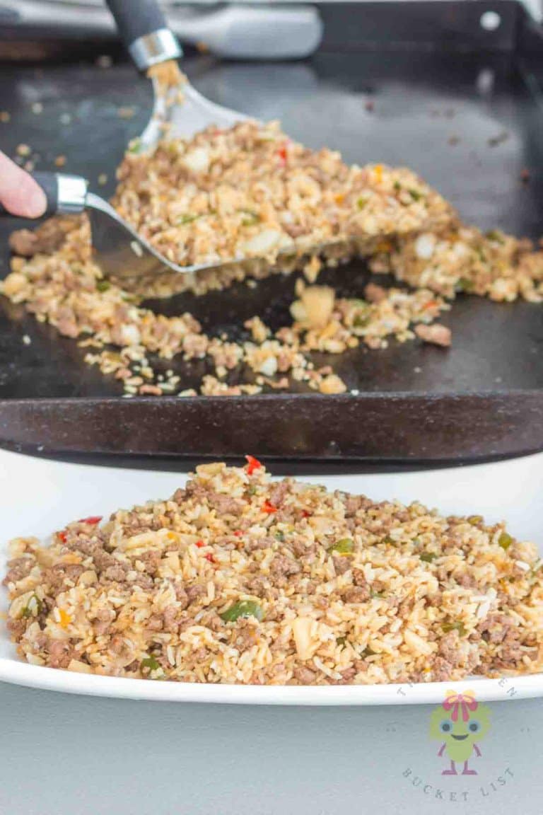 Griddle fried rice - The Kitchen Bucket List