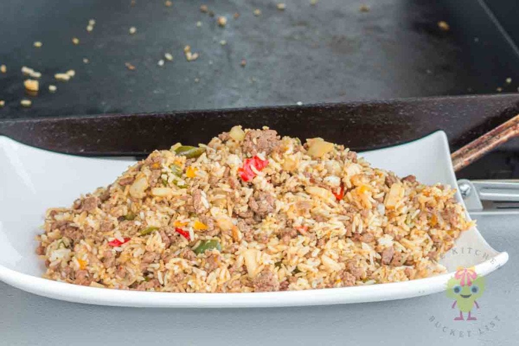 Griddle fried rice - The Kitchen Bucket List