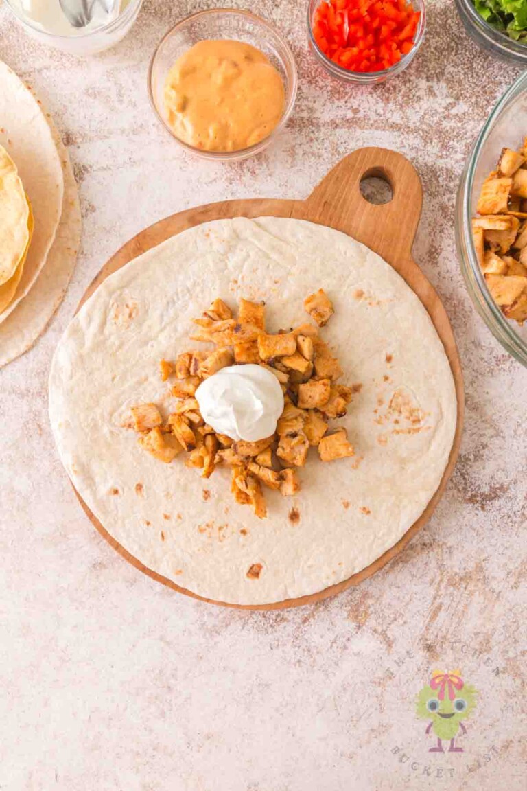 Chicken crunchwrap - The Kitchen Bucket List