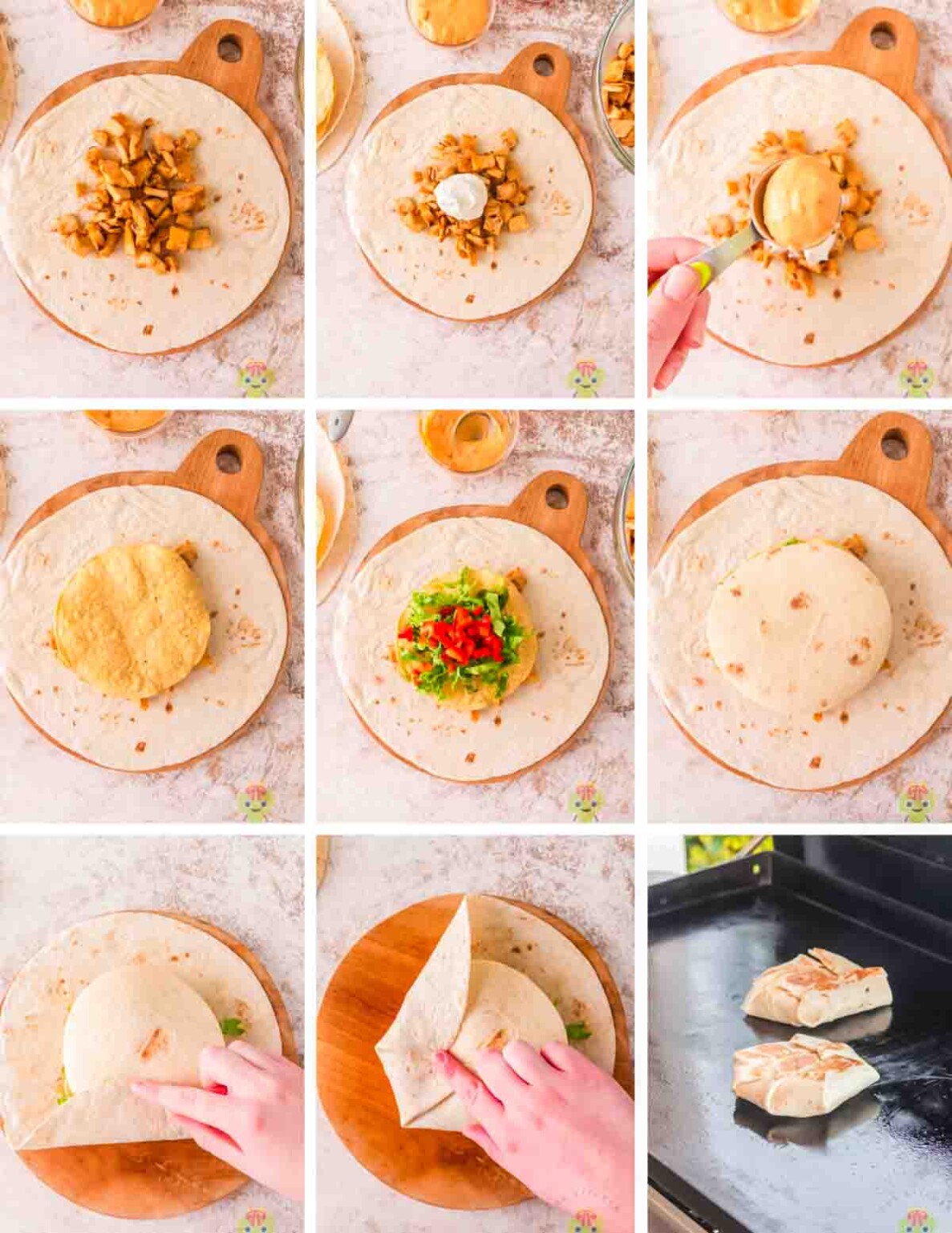 Chicken crunchwrap - The Kitchen Bucket List